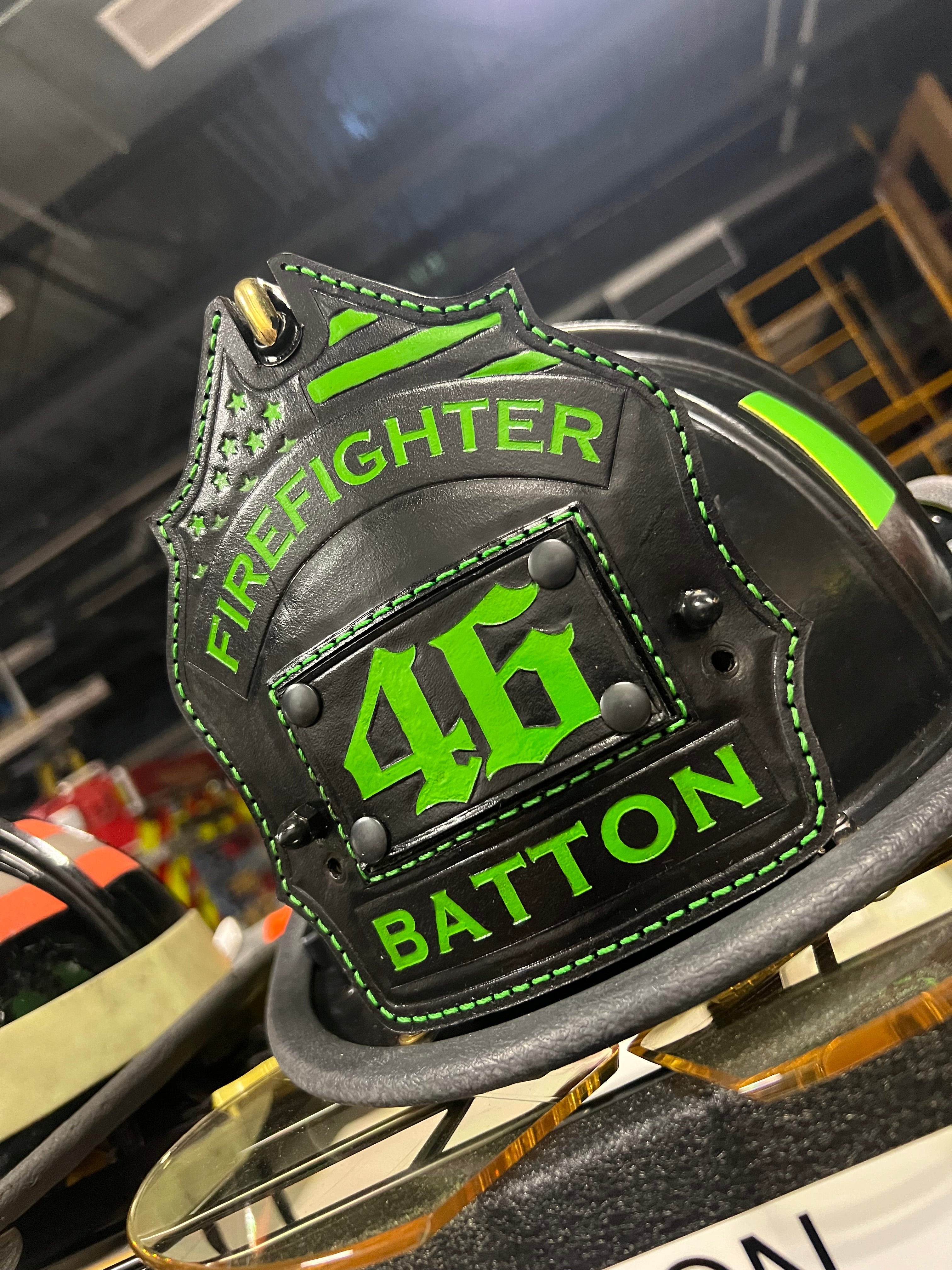 Leather Fire Shield Fully Custom Level – Rustic Flame Leather